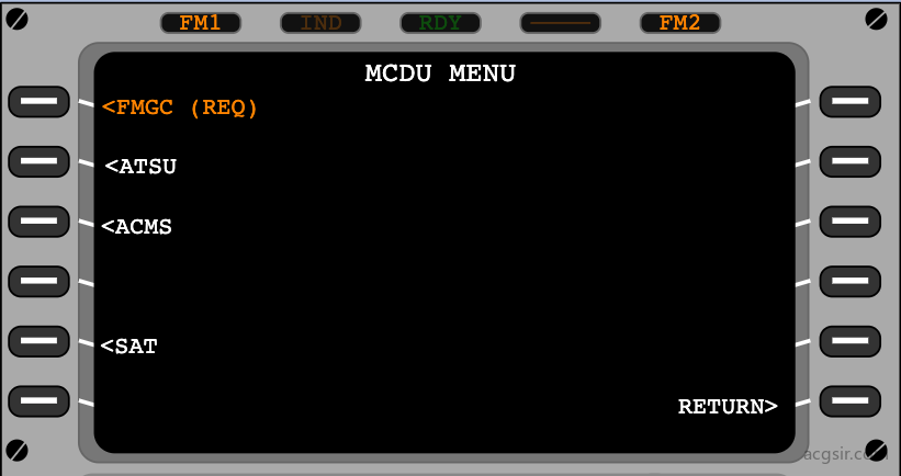 萌喵的小窝 - A320 MCDU