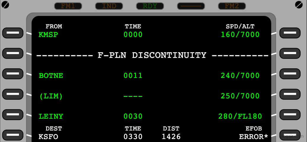 萌喵的小窝 - A320 MCDU